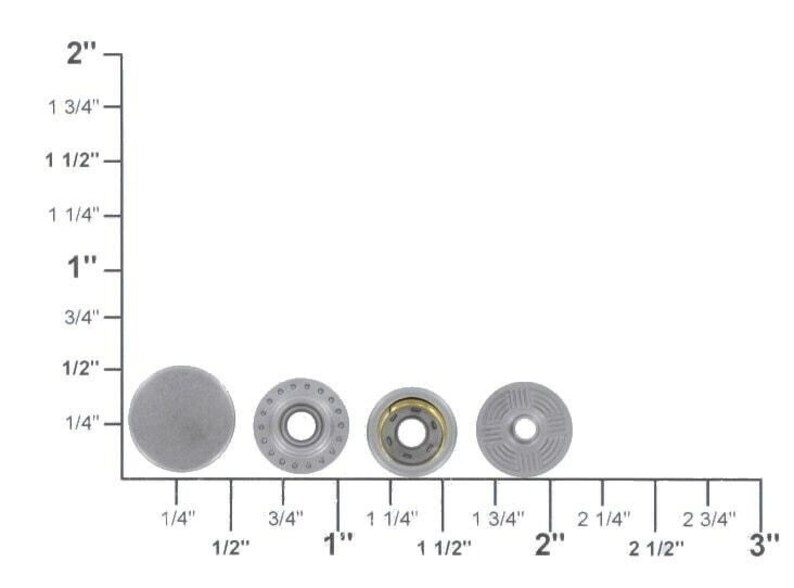 Line 20 Snaps, Cap 12.7mm, Ring Socket, Nickel Matte, S127B50-LP, Solid ...