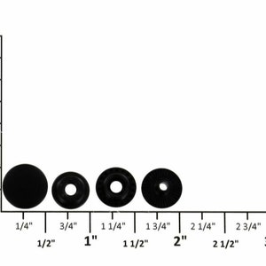 Line 20 Snaps, Cap 12.7mm, Ring Socket, Black Matte, S127B50-LP, Solid ...
