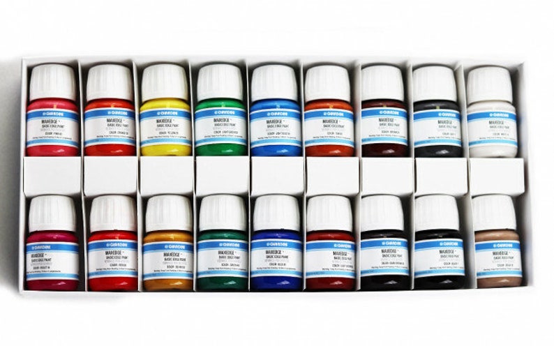 Giardini Basic Italian Leather Edge Paint, Color Set, 18 Colors, 30ml ...