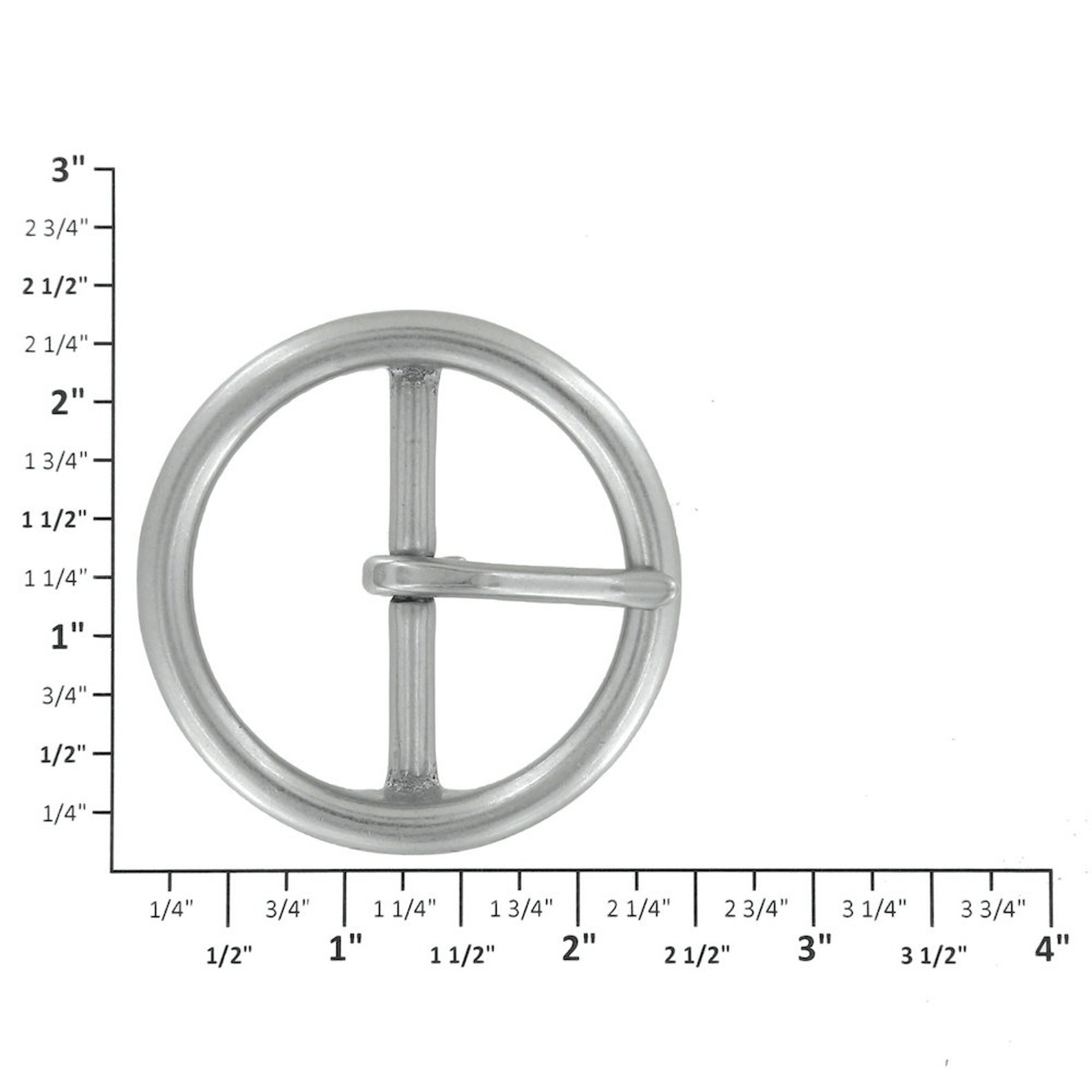 B9779 1 1/2 Nickel Matte O-ring Center Bar Buckle | Etsy