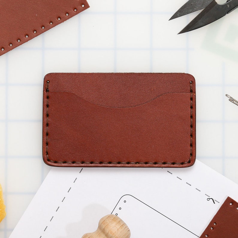 3-pocket Wallet Leather Pattern, PDF Template - Etsy