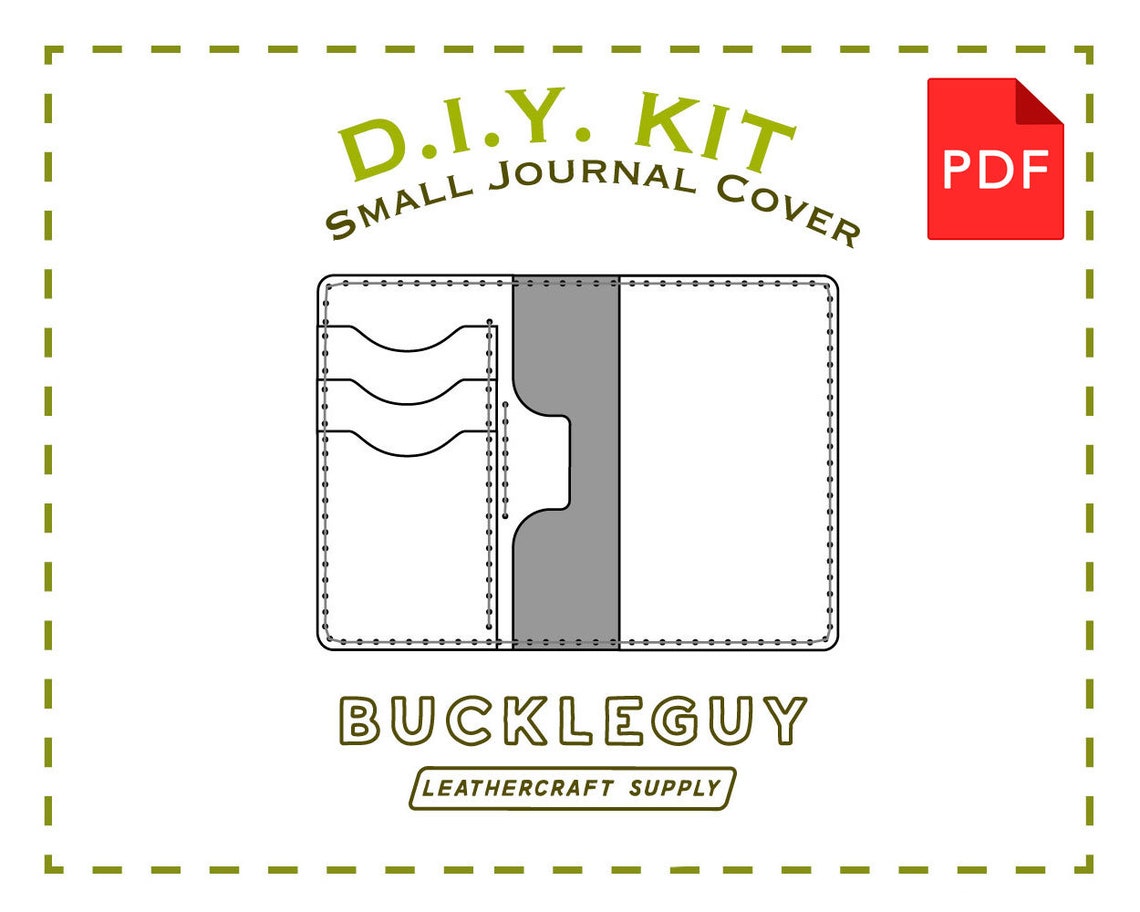 Small Journal Cover Leather Pattern, PDF Template - Etsy
