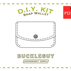 3-pocket Snap Wallet Leather Pattern, PDF Template - Etsy