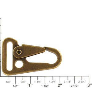 B7443 1" Antique Brass, Sling Lever Snap, Solid Iron - Etsy