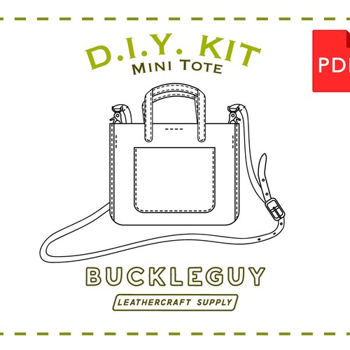 Mini Tote Bag Leather Pattern PDF Template - Etsy