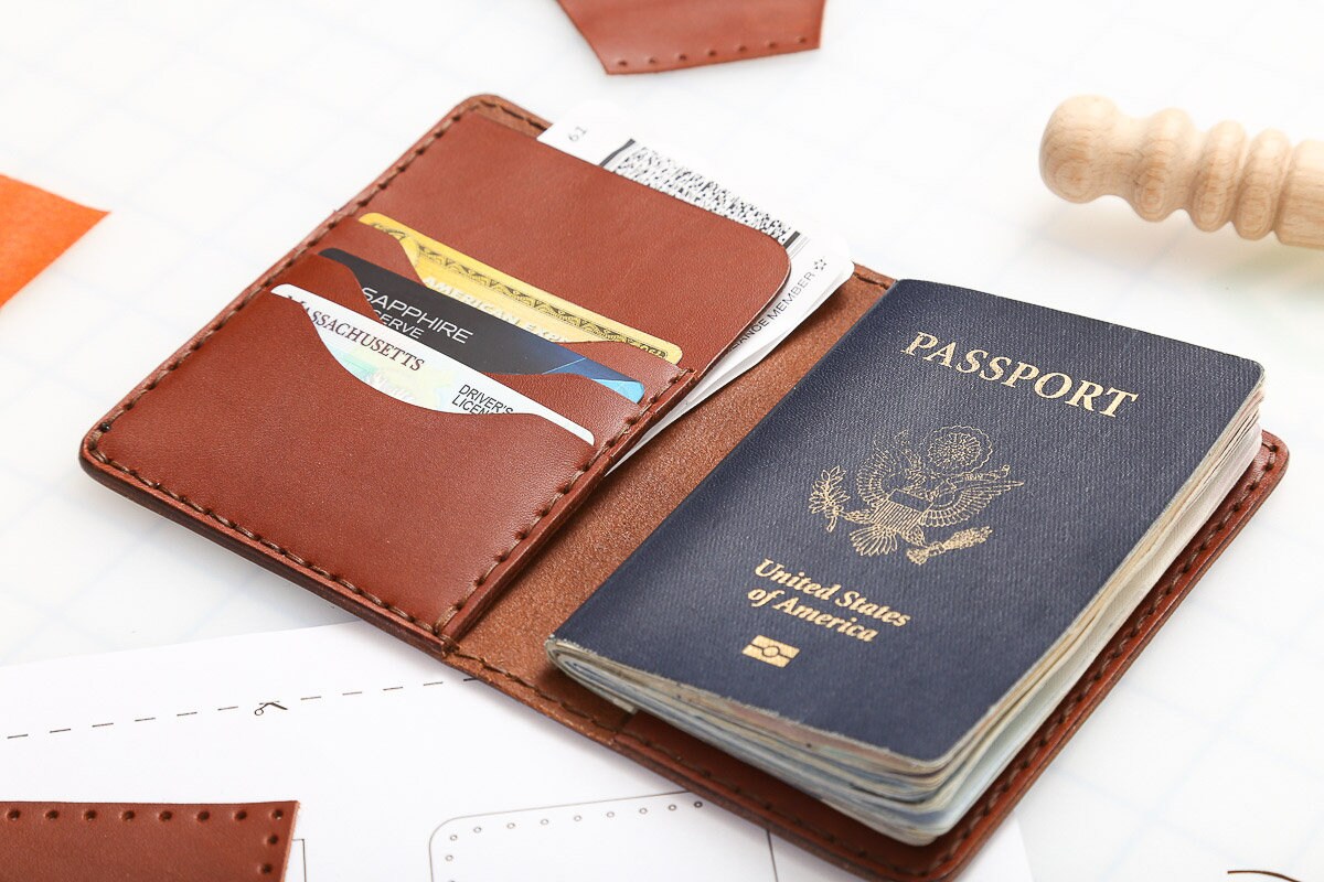Passport Case Leather Pattern PDF Template | Etsy