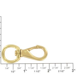 231 1/2" Natural Brass, Swivel Lever Snap, Solid Brass - Etsy