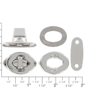 4016 Nickel Plate, Turn Lock, Solid Brass ***requires Rivets*** - Etsy UK