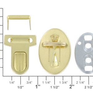T3016 Natural Brass, Tuck Lock, Solid Brass-ll - Etsy