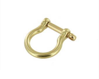 B7485 Antique Brass Shackle W/ Screw Pin Solid Brass-ll | Etsy