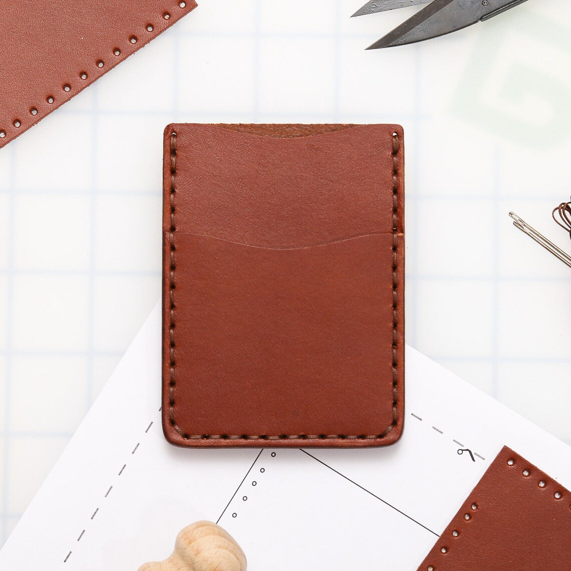 Money Clip Wallet Leather Pattern, PDF Template - Etsy