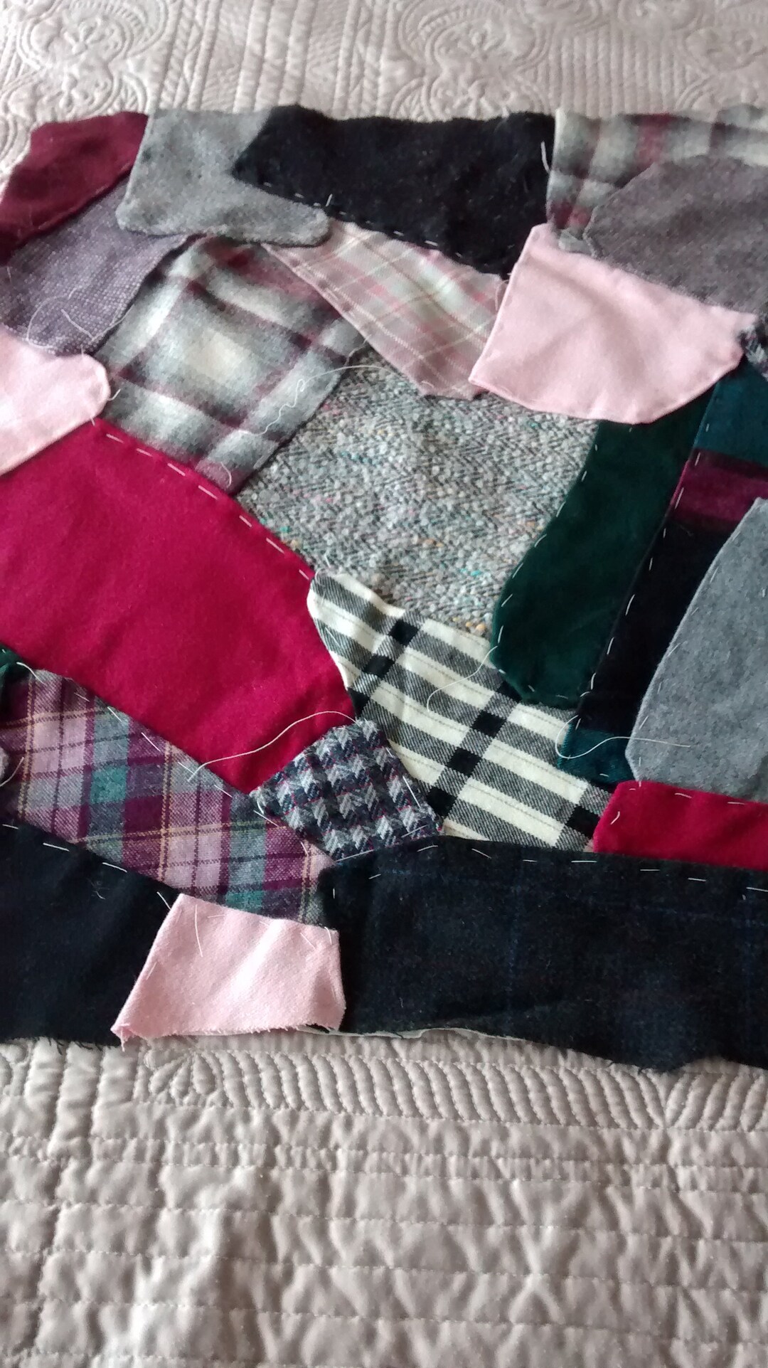 Handmade Large Crazy Quilt Square - Etsy