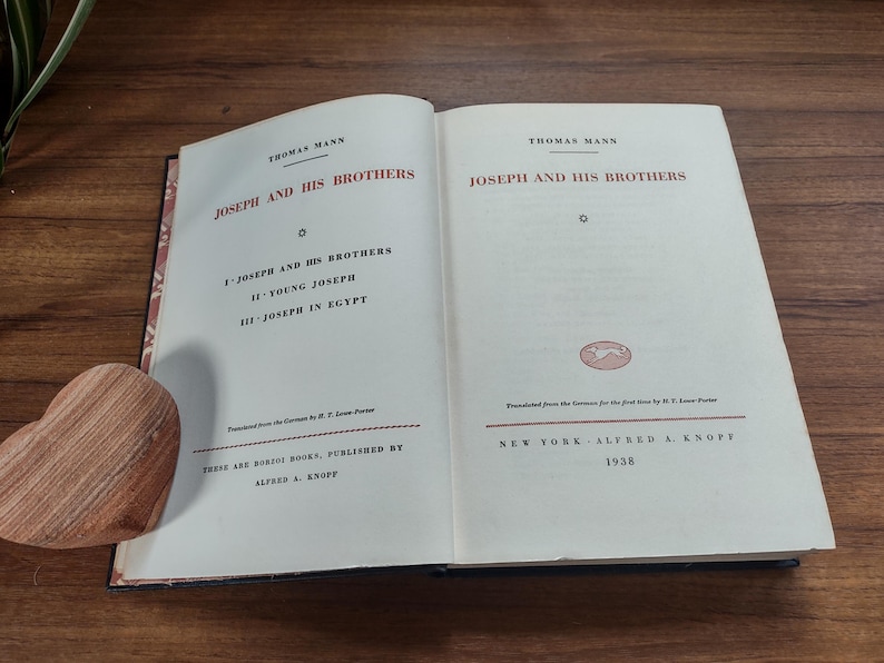 Vintage Book: Joseph and His Brothers by Thomas Mann - Etsy
