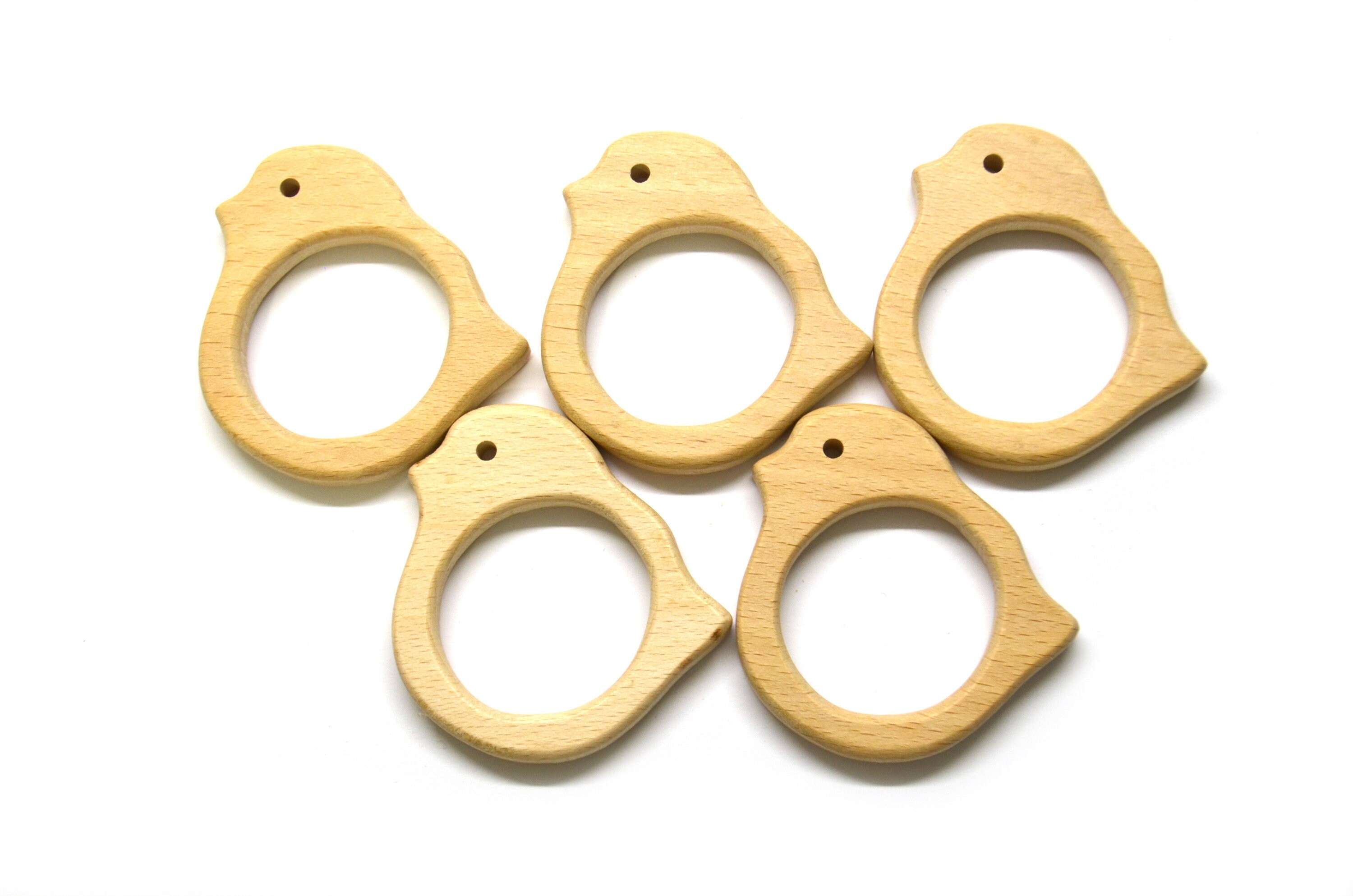 Wooden Teether Bird, Teething Toy, Wooden Shape for Mobile in a Baby ...