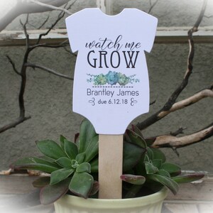 Watch Me Grow Favor Tags or Kits | -tags ONLY or Kits With Sticks (NO ...