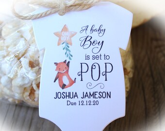 Fixin to Pop Baby Shower Favor Kits or Tags ONLY Popcorn - Etsy