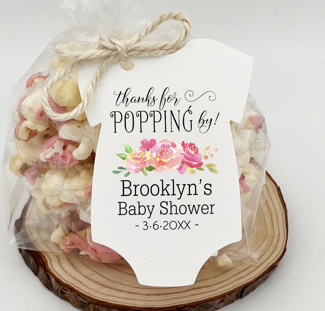 Girl Popcorn Baby Shower Favor Idea | Roses Baby Shower Favor Girl ...