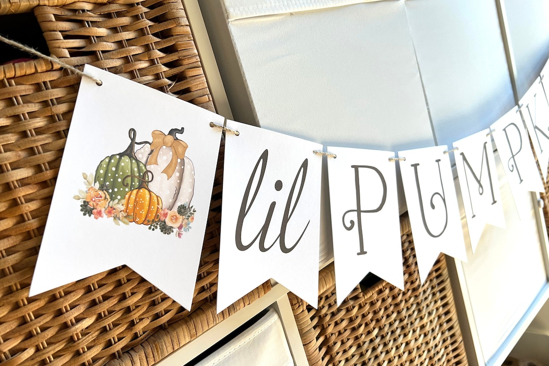 Pumpkin Baby Shower PUMPKIN Baby Shower Banner Lil PUMPKIN Baby Shower ...
