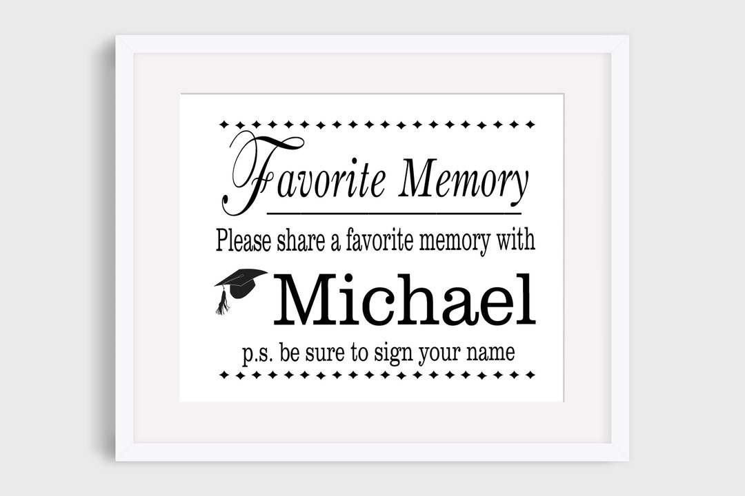 PRINTED Graduation Sign- 8 X 10 Cardstock Sign NO Frame is Included - Etsy