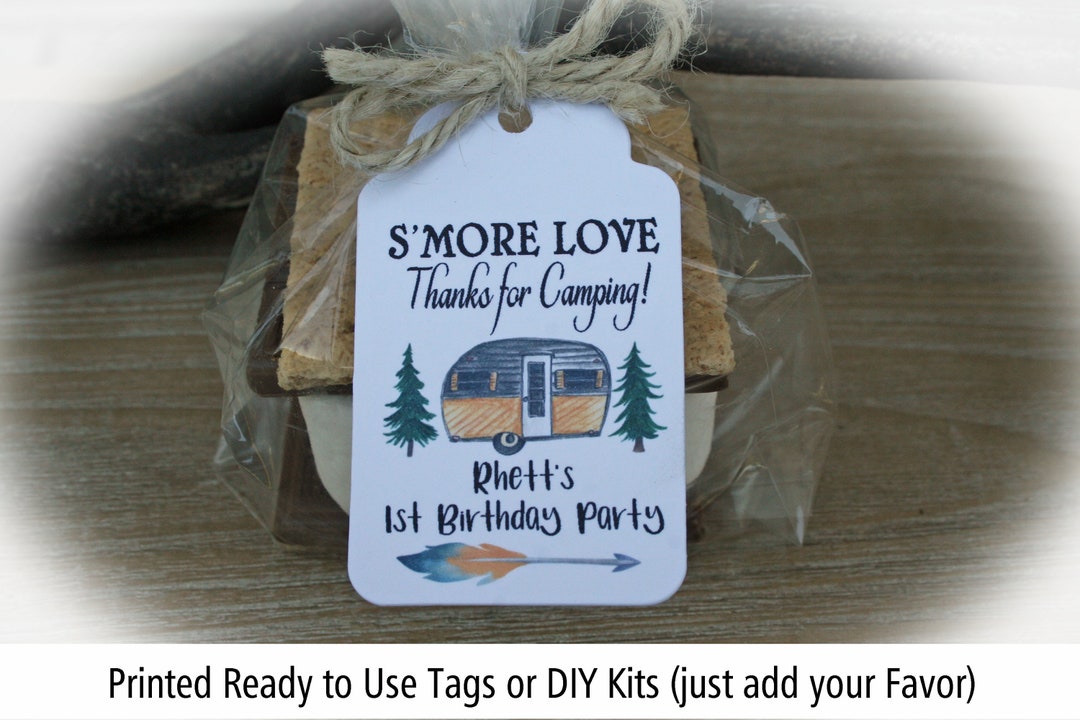Camping 1st Birthday Party Favor Camping Birthday Party Camping First ...