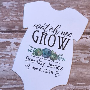 Watch Me Grow Favor Tags or Kits | -tags ONLY or Kits With Sticks (NO ...