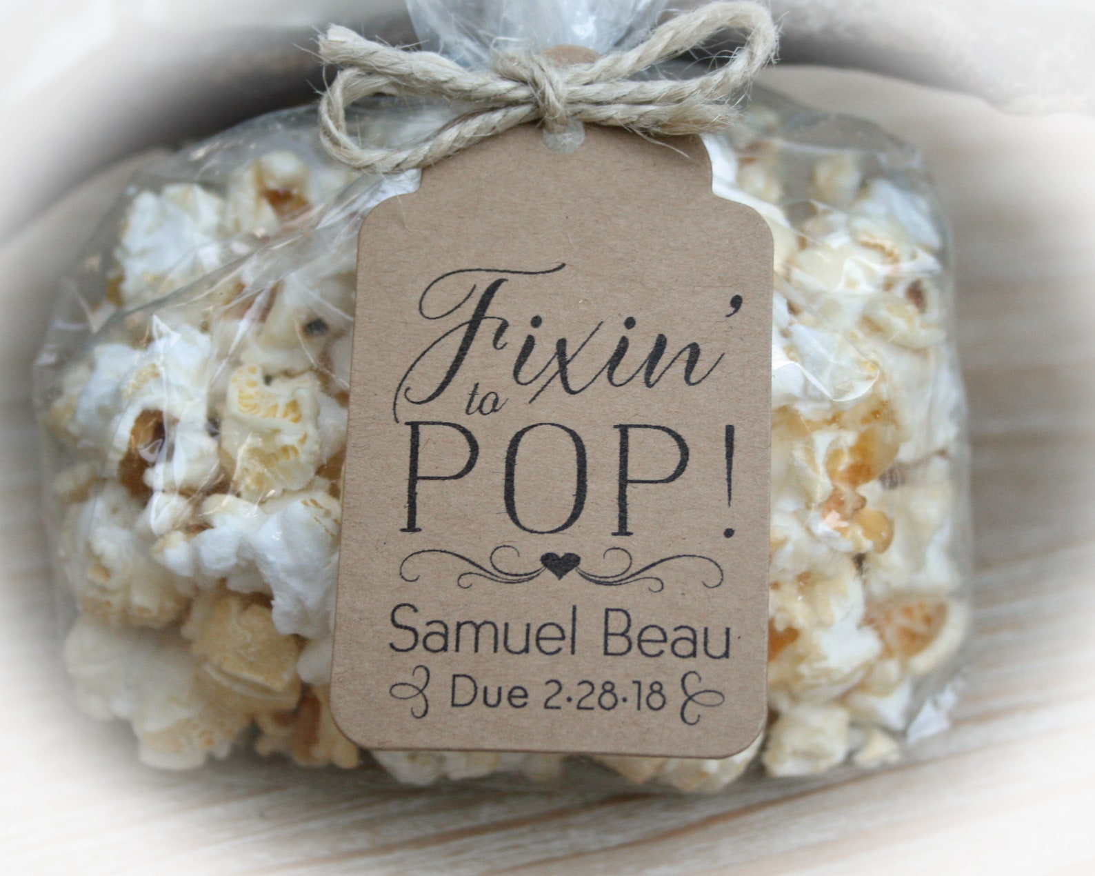 Fixin to Pop Baby Shower Favor Kits or Tags ONLY-| Popcorn Favor- DIY ...