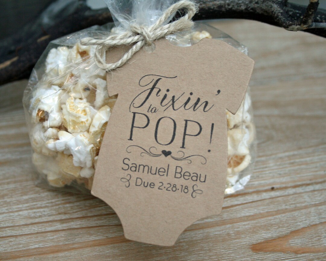 Fixin' to Pop Baby Shower Favors, Popcorn Favors - Etsy