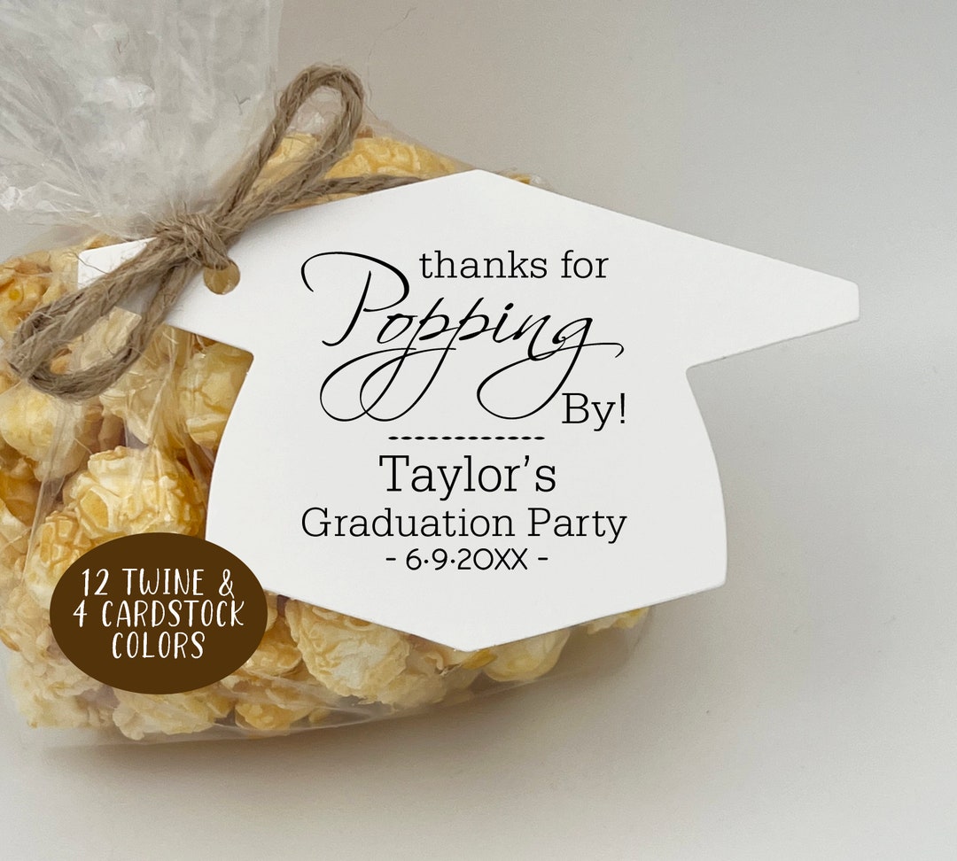 Popcorn Graduation Party Favor | 2023 Graduation Party | Thanks for ...