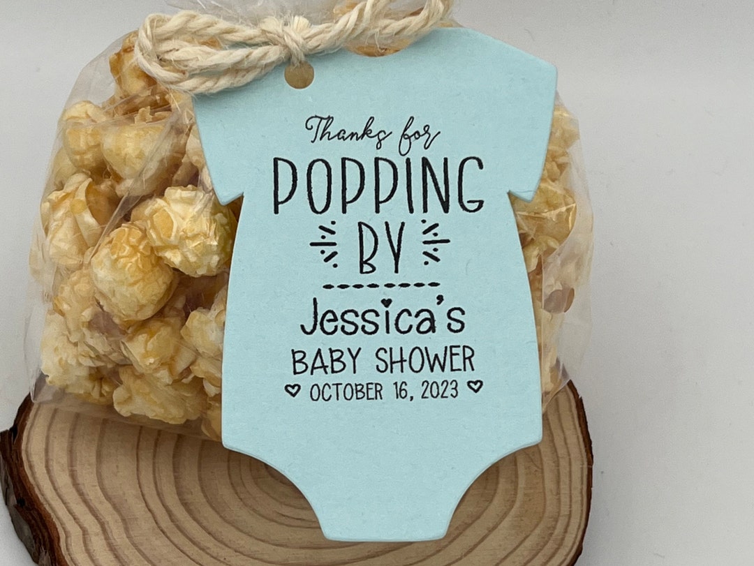 Popcorn Baby Shower Favors Thanks for Popping by Tags Only OR - Etsy