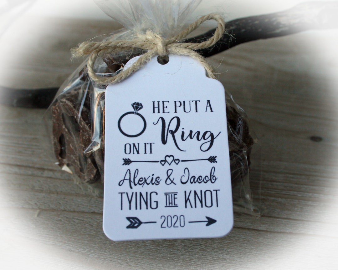 Tying the Knot Pretzel Favor Engagement Party Pretzel tags ONLY or DIY ...