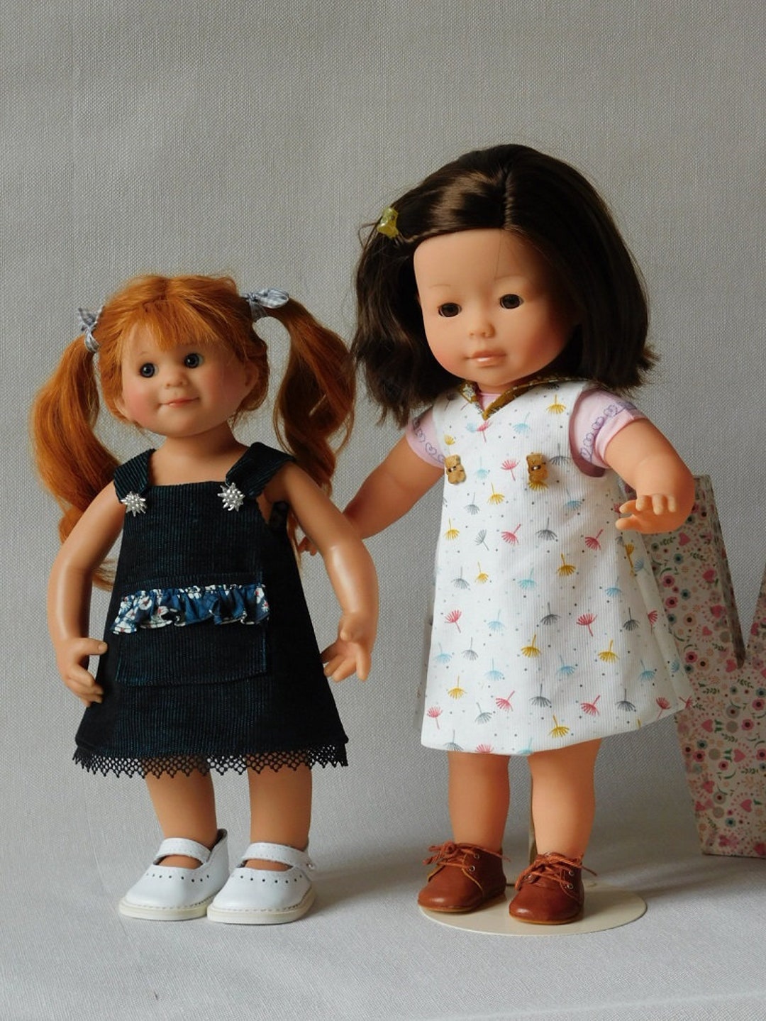 FEE Sewing Pattern; Crossover DRESS or Overalls DRESS for Wichtel Doll ...