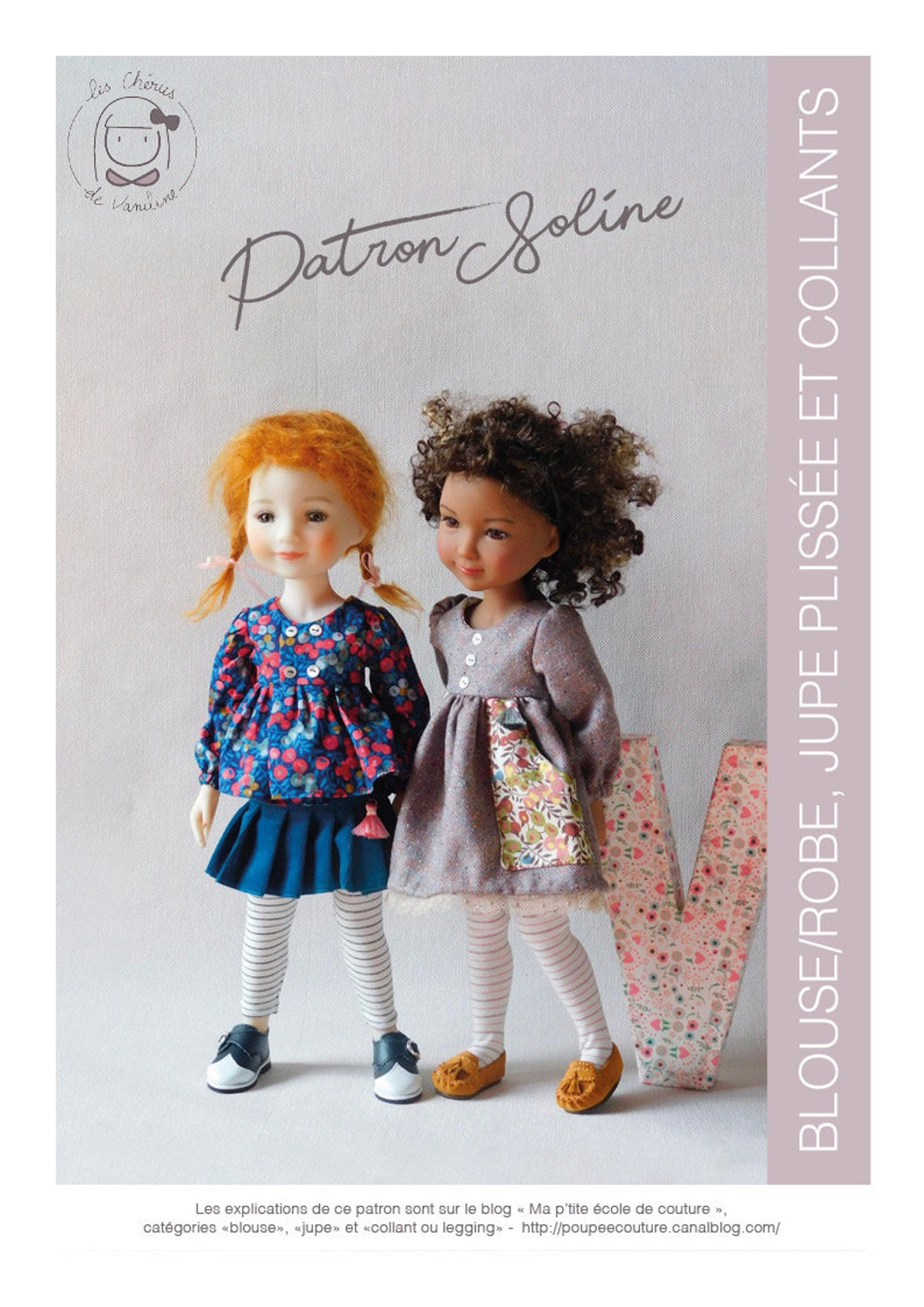 Sewing Pattern "soline" for 36cm Ruby Red Fashion Friends and Little ...