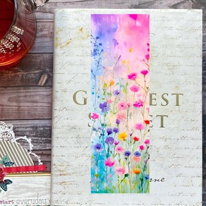 Bookmarks Watercolor Flower Fields 6x2 Page Savers - Etsy