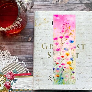 Bookmarks Watercolor Flower Fields 6x2 Page Savers - Etsy