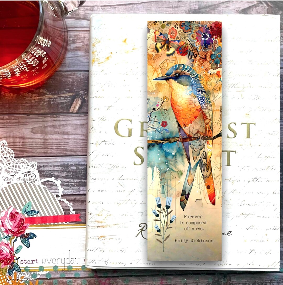Hummingbird Bookmark - 6x2 Laminated Colorful Bird Gift for Readers - Etsy