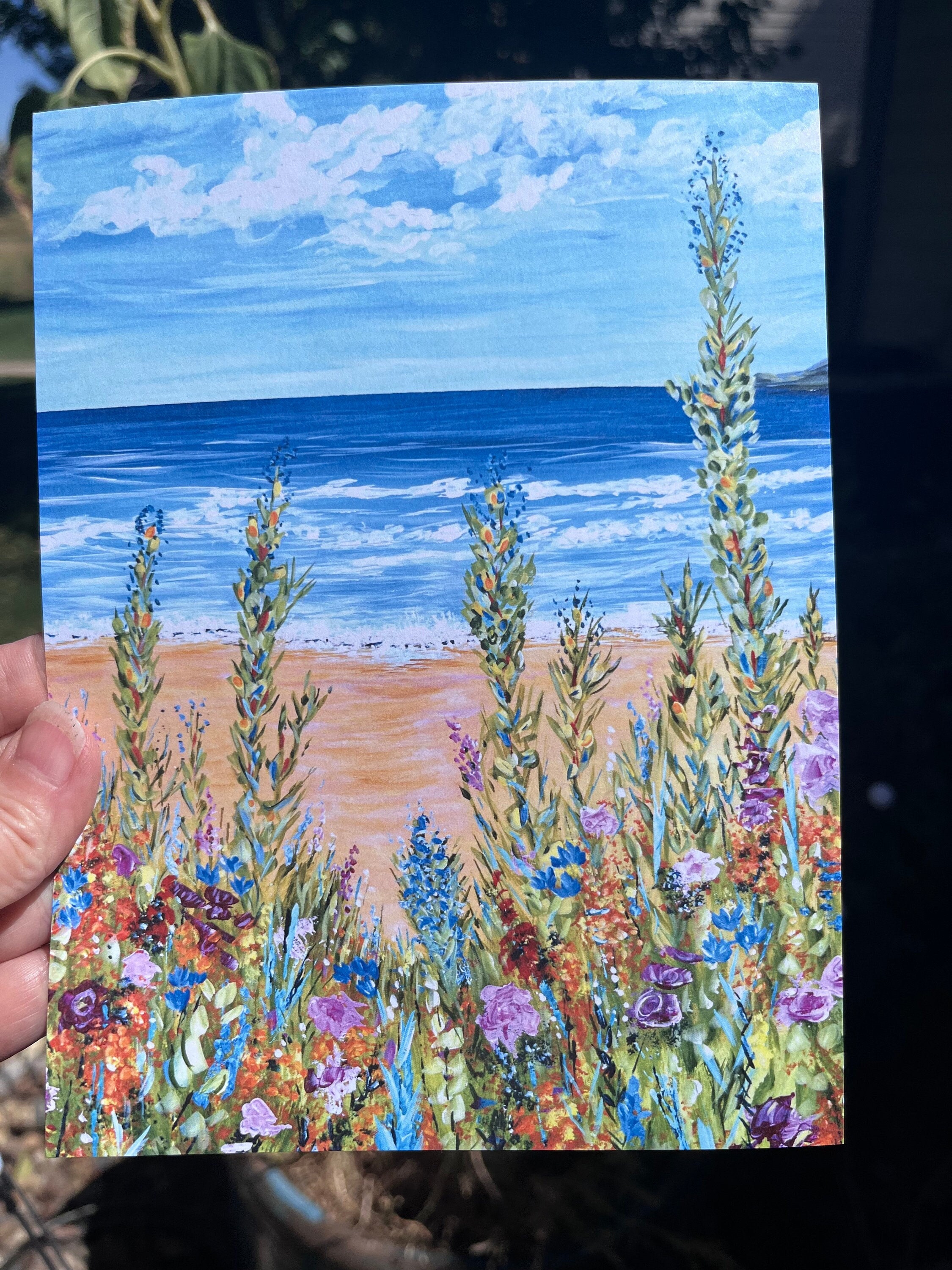 Flowers Growing On The Beach