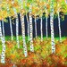 Aspen Trees Miniature Art Print Dollhouse Wall Decor Artist Card Aceo 2 ...