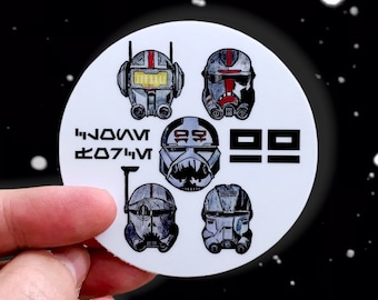 Star Wars the Clone Wars Bad Batch Clear Sticker - Etsy