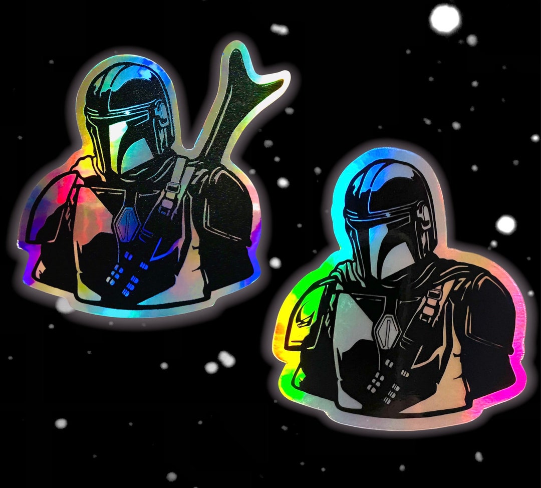 Mando (the Mandalorian) Holographic Sticker | "this is the Way" Star ...