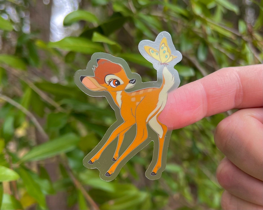 Bambi Sticker: Classic Disney Clear Vinyl Decals | 2.05" X 3" - Etsy