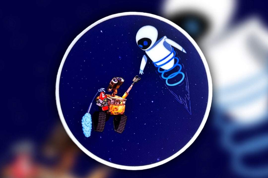 Wall-e + Eve Sticker | “dancing in the Moonlight” Disney Pixar ...