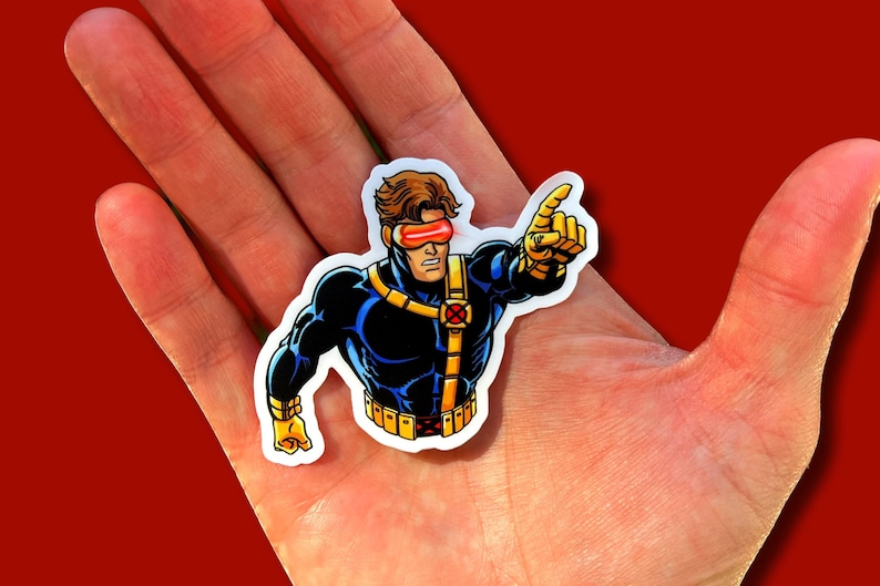Cyclops X-men Sticker: Marvel Vinyl Decals | 3" X 2.56" - Etsy