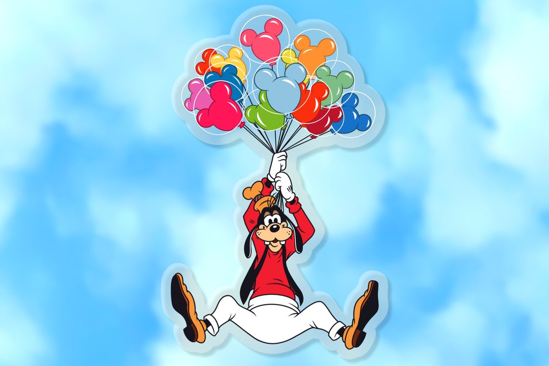 Goofy Mickey Balloons Sticker | “main Street USA” Disney Waterproof ...