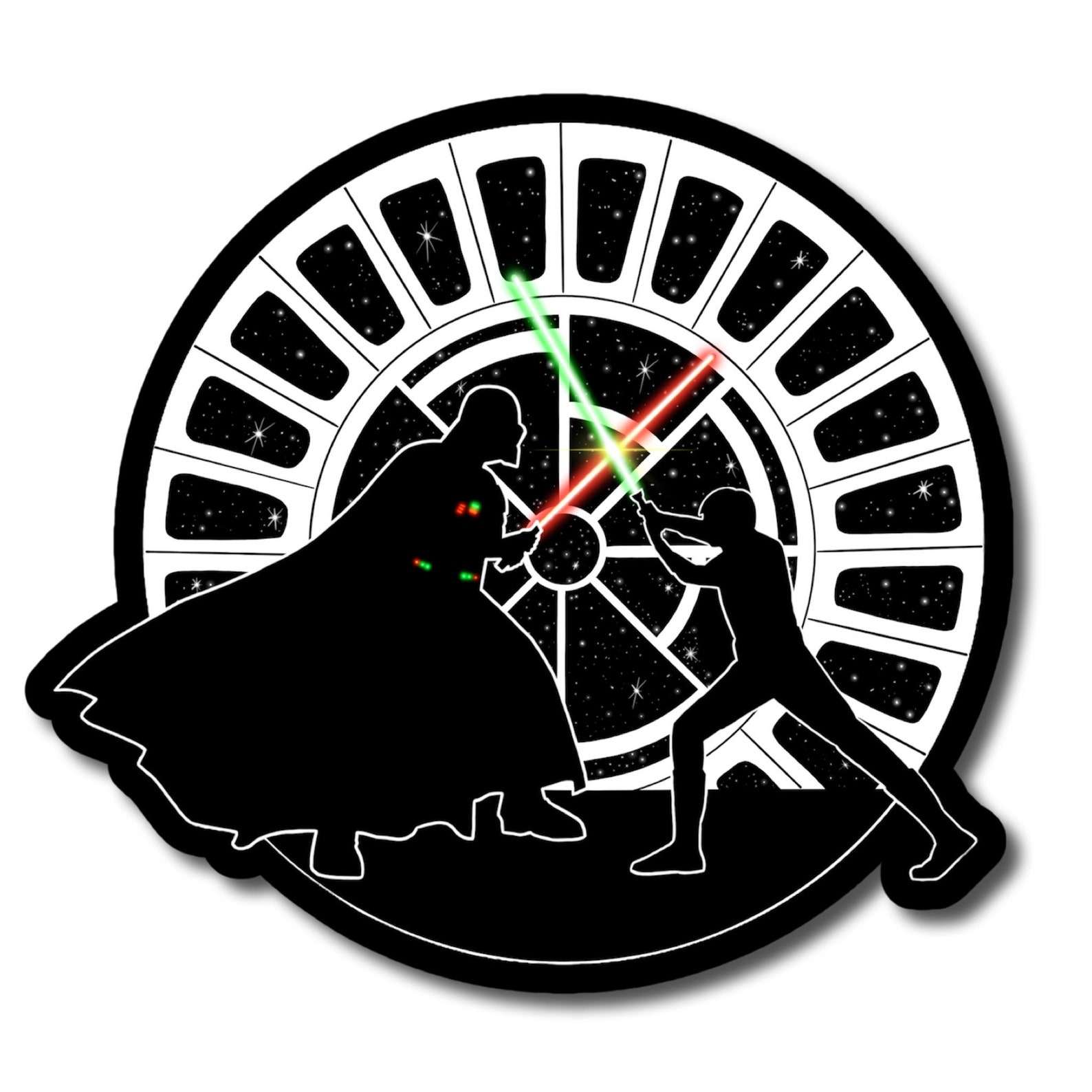 Darth Vader Vs. Luke Skywalker Sticker return of the - Etsy