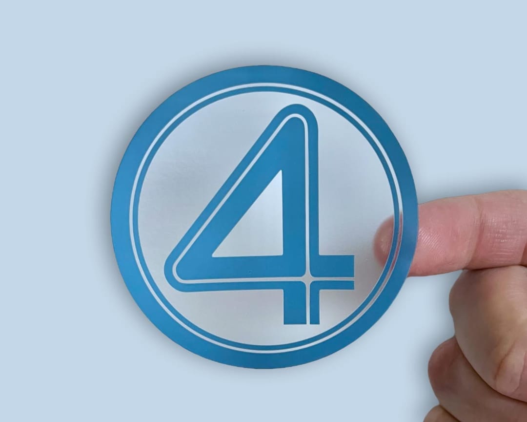 The Fantastic Four Sticker: Marvel Comics MCU Clear Vinyl Decals | 3" X ...