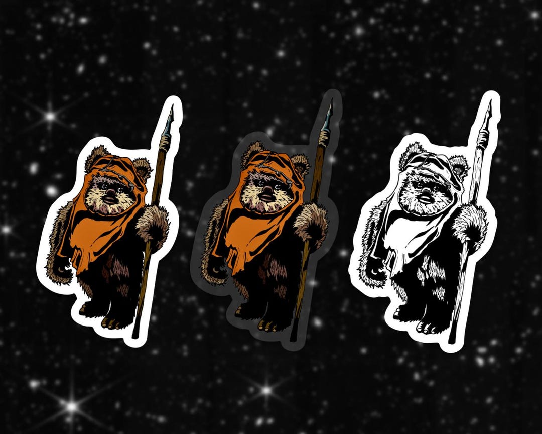 Ewok Stickers: "return of the Jedi" Wicket Star Wars Vinyl Decals ...