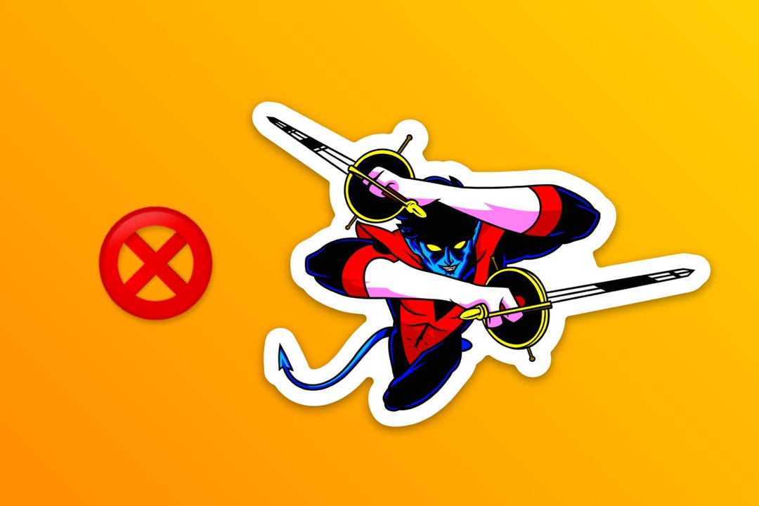 Nightcrawler X-men Sticker: Marvel Vinyl Decals | 3" X 2.13" - Etsy