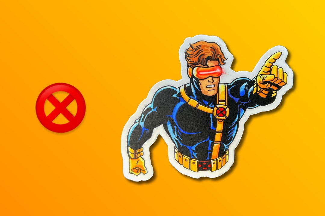 Cyclops X-men Sticker: Marvel Vinyl Decals | 3" X 2.56" - Etsy