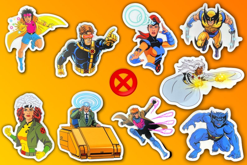 X-men Sticker Collection Marvel Comics Wolverine Waterproof - Etsy