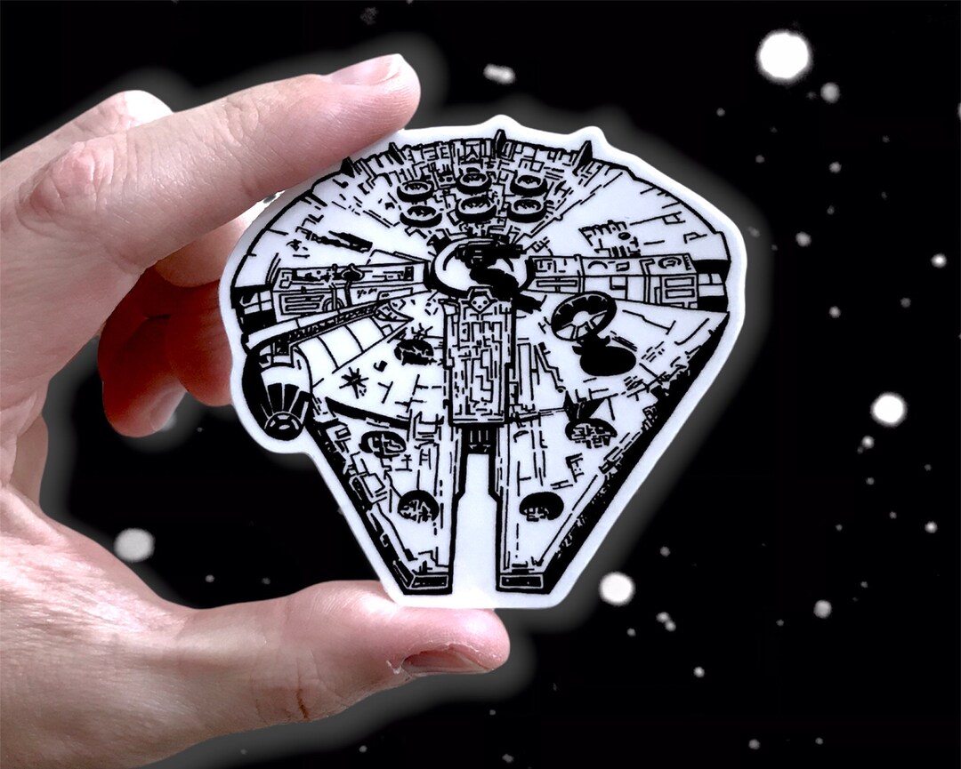 Millennium Falcon Sticker: Star Wars Vinyl Decals | 3" X 2.91" - Etsy